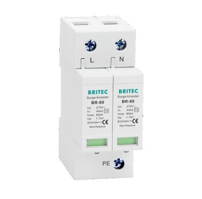 중국 BR-80 2P 급증 보호 장치 SPD 275v 번개 급증 보호 장치 번개 보호 판매용