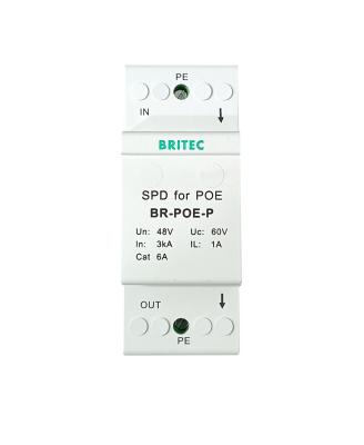 China BR-POE-P Surge Protector telecommunication equipments POE network Cat6 line surge protector NET 6 PoE for sale