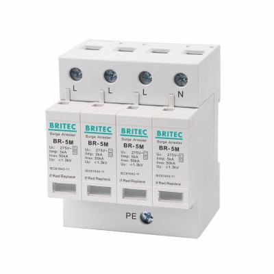 China Module Design IEC Standard BR-5M 4p 5kA Low Voltage Surge Protector for sale