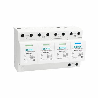 China BR-50GR 3+1 OEM ODM spark gap 50ka Surge Protective Device Low Voltage Electrical Class 1 Surge Arrester  type 1 spd Surge Protective Devices for Low-Voltage  LV for sale