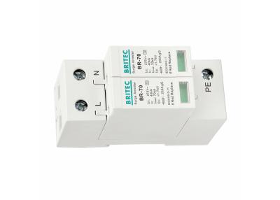 China AC Type 2 Surge Protection Device 70kA DIN Rail Mountable Surge Arrester for sale