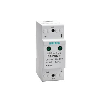 China SPD  48V RJ45 POE Ethernet data Surge Protection Devices Ethernet SPD rj45 lightning arrester network for sale