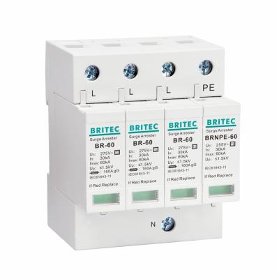 BR275-60 3P+1 60kA Tipo 2 Dispositivo de protecção contra sobretensões Dispositivo de protecção contra trovões SPD Überspannung schutz