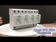 BR-25GR 3+1 AC Type 1 bliksemafleider Elektrische overspanningsbeveiliging spd t1