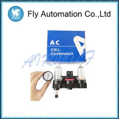 China White Lucency Plastomer Air Filter Regulator Lubricator Atomized Ac2000 1 / 4