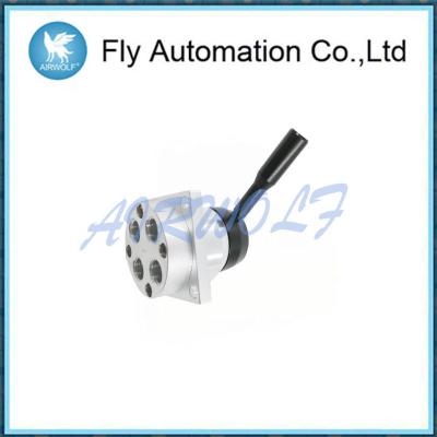 China Closed Center Type Air Hand Valve 1/8 Stainless Steel With 4 Port 3 Position for sale