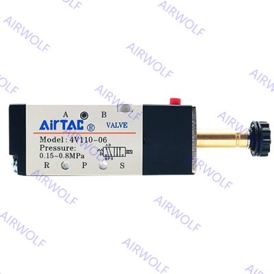 Cina Valvole a solenoide elettriche in lega di alluminio AIRTAC serie 4V100 a 5/2 vie, 5/3 vie M5 1/8 con pressione di esercizio 0,15~0,8 MPa e intervallo di temperatura di lavoro -20~+70°C in vendita