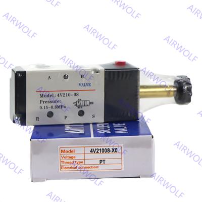 China AIRTAC 4V200 Series 5/2 way, 5/3 way Electric Solenoid Valves 1/8" Port Size with Directional Control Function and 0.15~0.8MPa Operating Temperature for sale