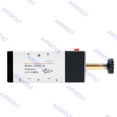 Cina 5/2 via, 5/3 via AIRTAC alluminio 4V300 serie valvole solenoide elettriche 1/4 ", 3/8" con 0.15 ~ 0.8MPa pressione di funzionamento e funzione di controllo direzionale in vendita
