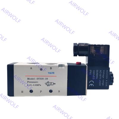 Cina 5/2 via, 5/3 via AIRTAC alluminio 4V300 serie valvole solenoide elettriche 1/4 ", 3/8" con 0.15 ~ 0.8MPa pressione di funzionamento e funzione di controllo direzionale in vendita