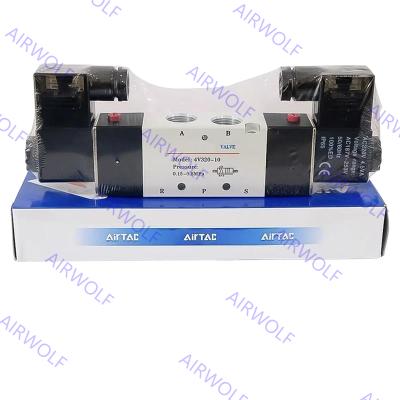 Cina 5/2 via, 5/3 via AIRTAC alluminio 4V300 serie valvole solenoide elettriche 1/4 ", 3/8" con 0.15 ~ 0.8MPa pressione di funzionamento e funzione di controllo direzionale in vendita