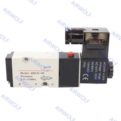 Cina AIRTAC Lega di alluminio 4M Serie 5/2 via Valvole solenoide elettriche 1/8" 1/4" 3/8" con 0.15 ~ 0.8MPa pressione di funzionamento e -20 ~ + 70 °C gamma di temperatura di lavoro in vendita