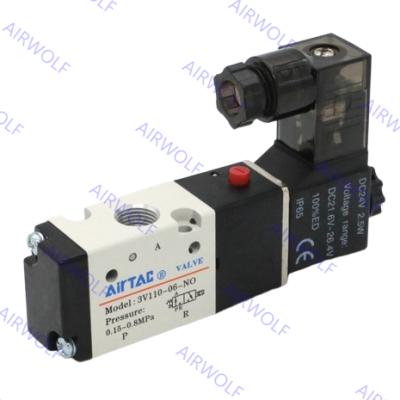 China Mini Airtac electromagnética 3/2 forma solenoide válvulas 3V1-06, 3V1-M5 con M5, puerto 1/8 " en venta