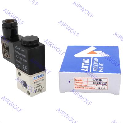 China Mini Airtac electromagnética 3/2 forma solenoide válvulas 3V1-06, 3V1-M5 con M5, puerto 1/8 " en venta