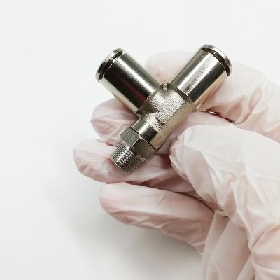China Air Screwdriver Pneumatic Tube Fittings Three Way Side Threaded Joint Compression Fitting for sale