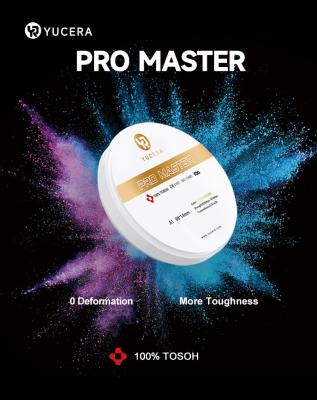 China Yucera 4D Pro Master Dental Zirconia Block 0 Vervorming Met 8 Lagen Meerlaagse Kleur for sale