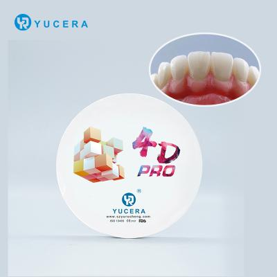 Cina Blocco in Zirconia Multistrato 4D Pro per Corone CAD CAM Dentali in vendita