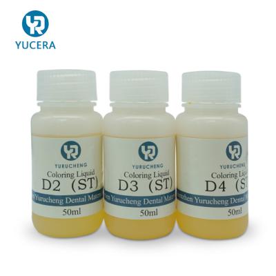 China Yucera Zirconia Block Staining Solution 16+26 Colors 50ml for sale