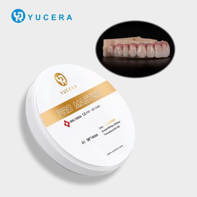 China Yucera Top Grade 4D Pro Zirconia Blocks Dental Lab Crown Bridge Material for sale
