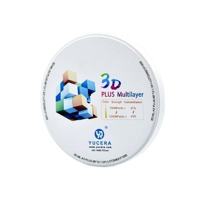 China YUCERA  Hot Sell Dental Medical 3D Plus Zirconia Dental Zirconium Disk Manufacturer for Dental Lab Crown and Bridge for sale