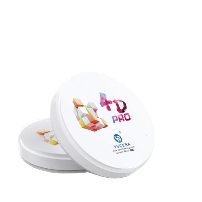 China Yucera 4D-Multilayer 4D Pro Multilayer Zirconia Disc Disk Block CAD CAM Dental Laboratory Super Translucent 98mm for sale