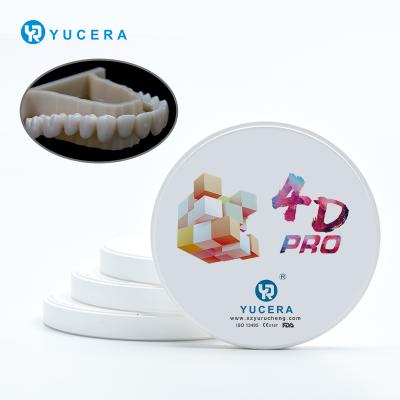 Cina Yucera Cad Dental Translucent Lab Electric Accessories 4D Pro Sht Multilayer Zirconia Block in vendita