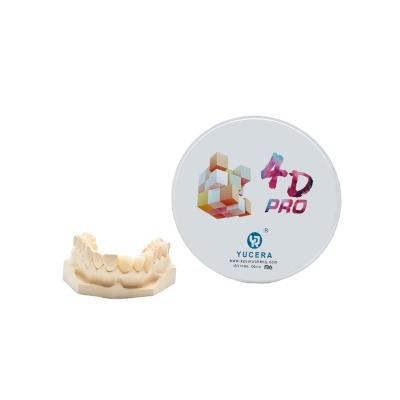 China Yucera Hot Sell Dental Medical 4D Pro Zirconia Discs CAD/CAM Dentmill Zirconia Ceramic Block/All Types of Dental Zirconia Blocks for sale