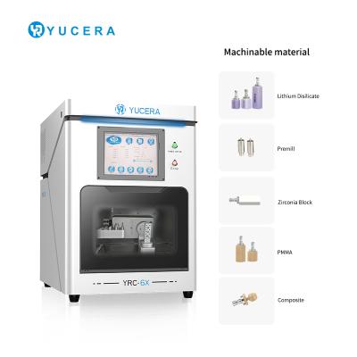 China Yucera YRC-6X Dental Disilicate Lithium and Composite Cad Cam Wet Milling Machine for Lab for sale