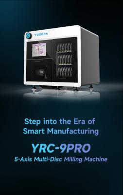 Cina YUCERA Dental CAD/CAM Macchina di Fresatura e Intaglio Automatica con Cambio Automatico 18 Cassetti per Laboratorio Odontotecnico YRC-9 Pro, Fresatrice a 5+4 Assi in vendita