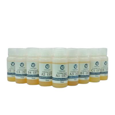 China Yucera Dental Coloring Liquid 16 Colors for Zirconia Full Contour Crown Dental Lab Materials Dentures Dyeing  Liquid for sale