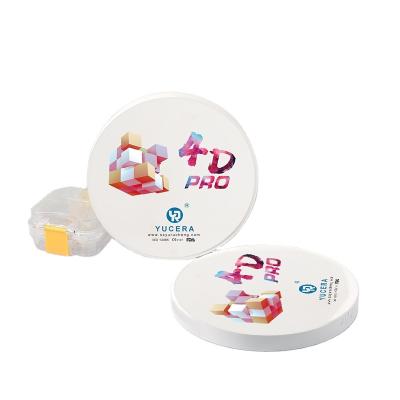 China Yucera 4D Pro Dental - Specific Zirconia Ceramic Block with HT Plus Technology Improving the Quality of Restorations for sale