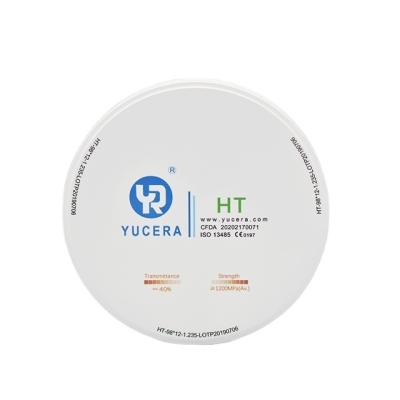 China Yucera HT white Dental Zirconia Blocks - Cost-Effective Solution for High-Quality Restorations for sale