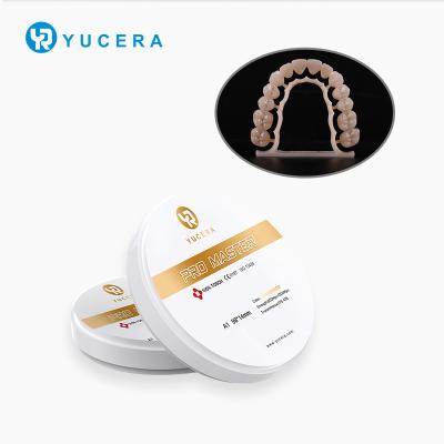 China Yucera Factory Direct Sale Dental CAD CAM Pro Master Multilayer Zirconia Block 800-1300Mpa for Full Arch for sale