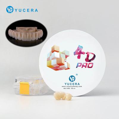China High-Strength 700-1200MPa Dental Zirconia Block with 43-57% Transmittance and 16+3 Color Options for Crown Fabrication for sale