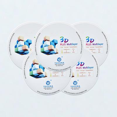 China 43% 49% lichtdurchlässige mehrschichtige zahnmedizinische Disketten Zirkoniumdioxid-3D zu verkaufen