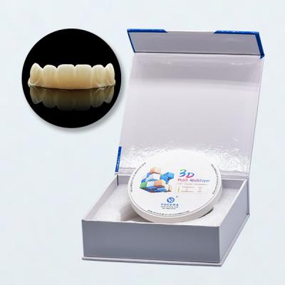 China 16 Colors 3D Plus Multilayer Dental Zirconia Blocks For Dental Lab for sale