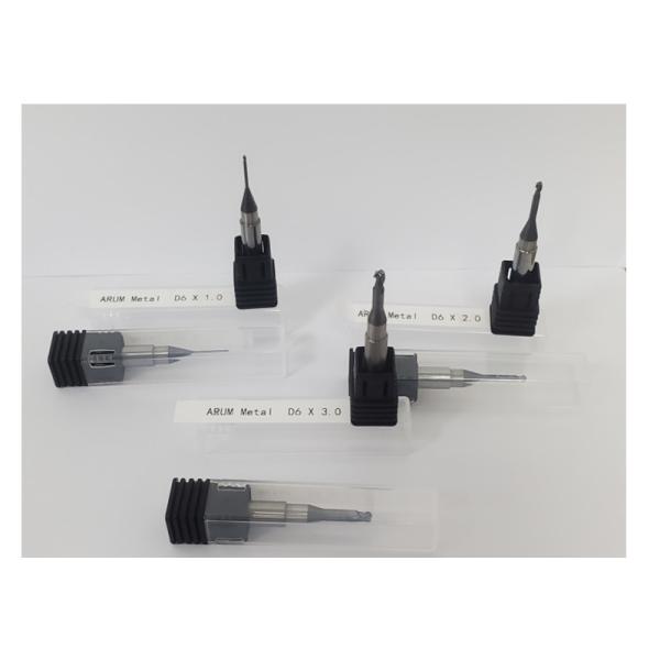 CAD CAM Cutters 3mm Dental Milling Burs For Zirconia Block Metal Emax