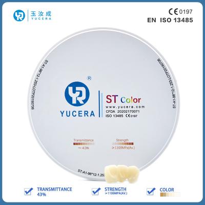 China ST Color Pre Shaded Zirconia Blocks Dental CAD CAM System Dental Zirconia Ceramic Blocks for sale