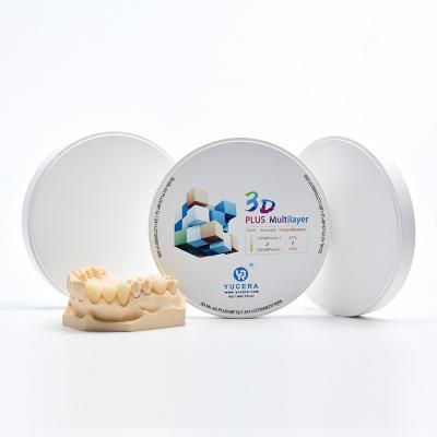 China 3D Pro Multilayer Dental Zirconia Blocks Dental Zirconia Discs For CAD CAM System for sale