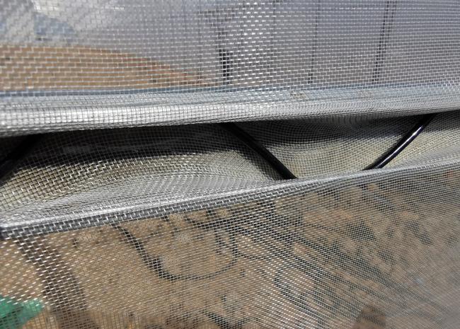 Close-up of galvanized steel surface showing corrosion resistance