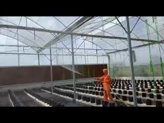 UV-bestendige plastic folie kas met automatische dakventilatie