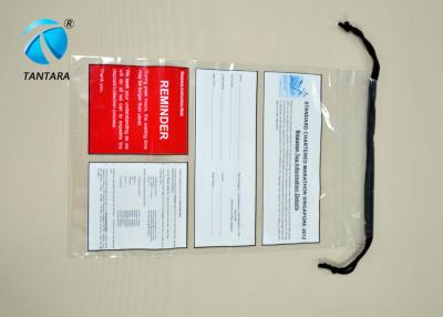 China Biologisch afbreekbare douane gedrukte drawstring zakken met grote trekspanning, plastic kruidenierswinkelzakken Te koop