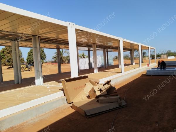 Quality Q235 Steel Modular Temporary Construction Camp Building Flat Pack Accommodation for sale
