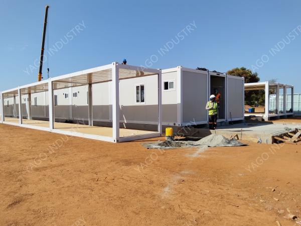 Quality Q235 Steel Modular Temporary Construction Camp Building Flat Pack Accommodation for sale
