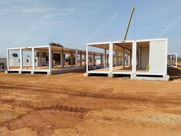 Quality Q235 Steel Modular Temporary Construction Camp Building Flat Pack Accommodation for sale