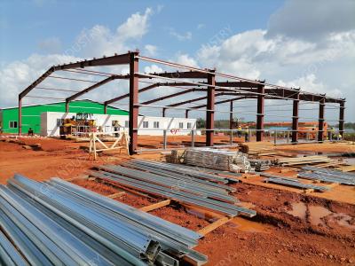 China Windproof Prefabricated Airplane Hangar Steel Structure Warehouse Building Unit for sale
