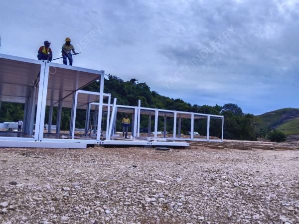 Quality Weatherproof Modular Office Building Container Temporary Housing Onsite for sale