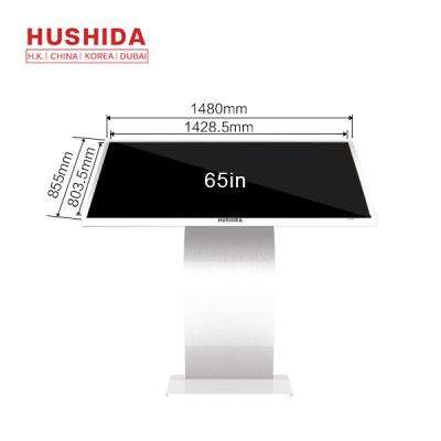 Cina Cavalletto a 65 pollici dello schermo attivabile al tatto con 1080p esposizione, esposizione del chiosco di Digital con il monitor pieno di Android 4K HD IR in vendita