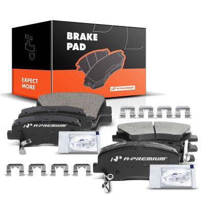 China 8pcs Front & Rear Ceramic Brake Pads with Sensor for Hyundai Accent Kia Rio 2012 2013-2017 1.6L for sale