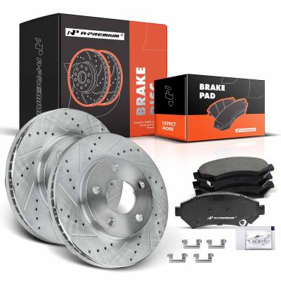 China Front Drilled Rotors & Ceramic Brake Pads for Buick Regal Century Chevy Pontiac for sale